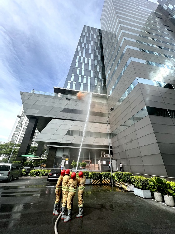 Diễn tập phương án chữa cháy cứu nạn cứu hộ tại tòa nhà PV GAS Tower