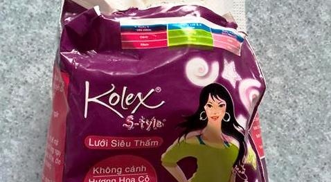 Phát hoảng với băng vệ sinh Kolex chứa gỗ bên trong