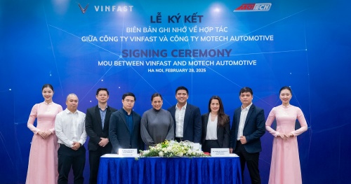 VinFast kí kết MOU với Motech về việc khai thác mạng lưới xưởng dịch vụ ...